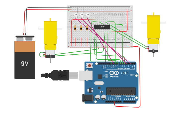 Circuit Design Ex7 Autonomous Line Follower Robot Tinkercad