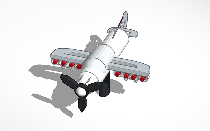 3D design Fighter plane simulation - Tinkercad