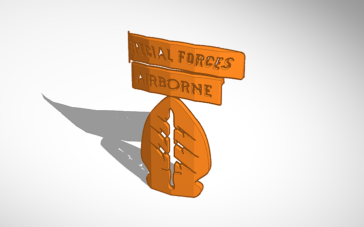 3D design U.S. Army Special Forces - Tinkercad