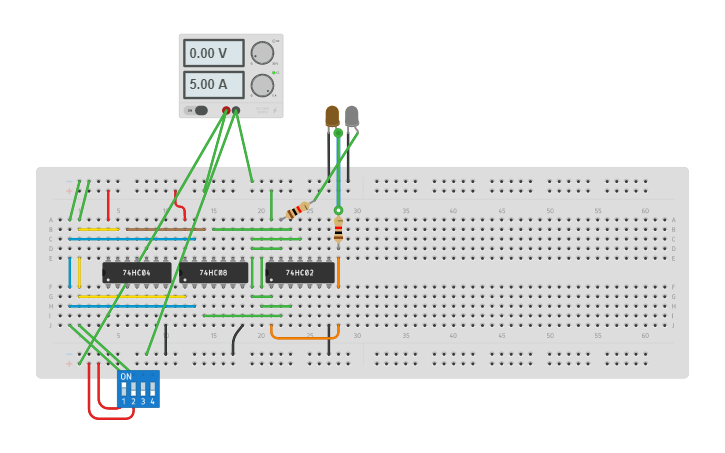 Circuit design D Latch (idk why but the single DIP switch wouldn't work ...