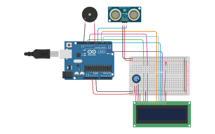 Circuit Design Back Up Radar With Arduino Tinkercad 2318