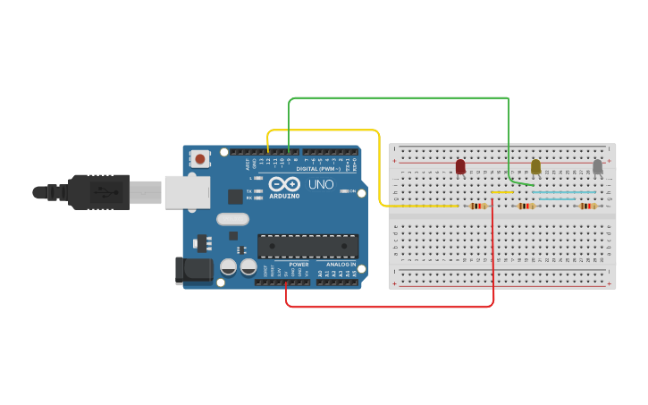 Circuit design Polaridad de un led: Angie Valladares - Tinkercad