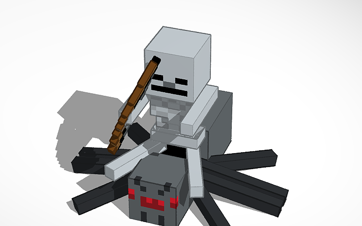 3d Design Minecraft Spider Jockey Tinkercad
