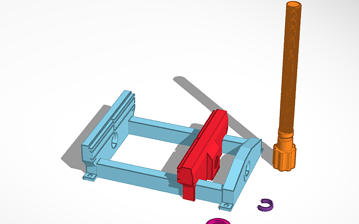 3D design PCB clamp v1 - Tinkercad