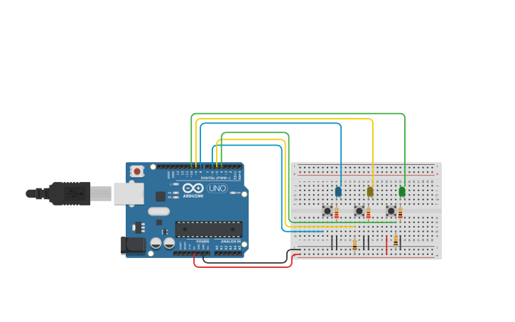 Circuit design #3 Arduino: i pulsanti - Tinkercad