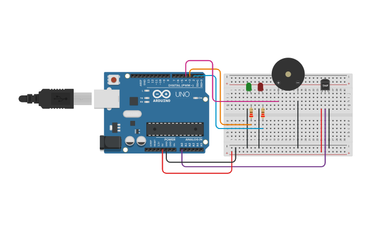 Circuit design P4 Temperature Sensor - Tinkercad