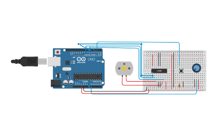 Circuit Design Dc Motor Tinkercad