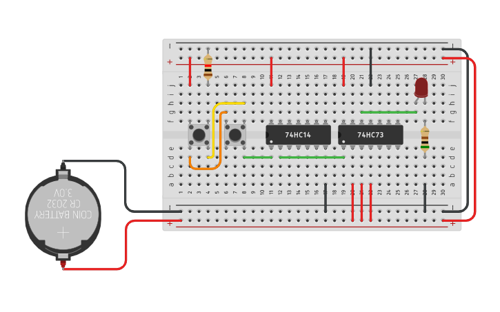 Circuit design Analog Debounce | Tinkercad