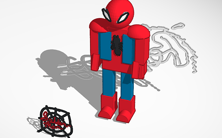 3D design Spider-Man - Tinkercad