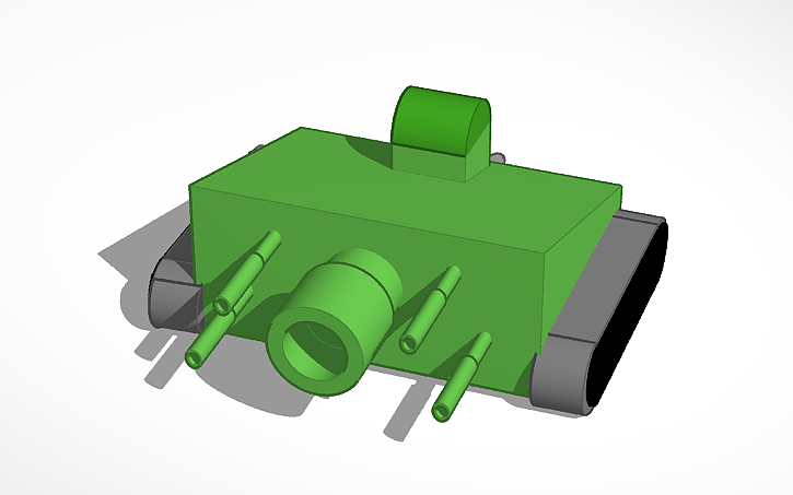 3D design custom Machine Gun Tank - Tinkercad