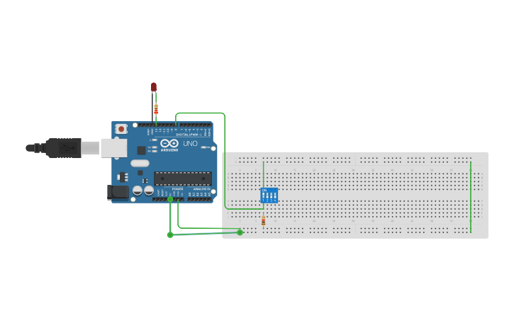 Circuit design 1 interruptor | Tinkercad