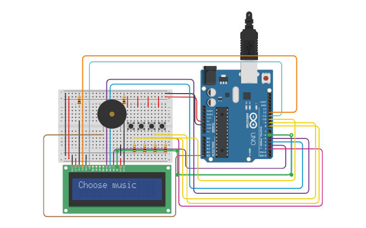 Circuit design music box - Tinkercad