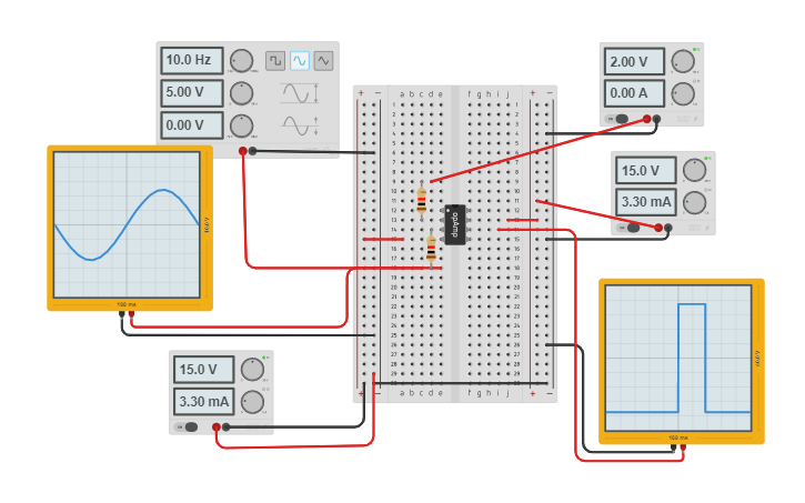 Circuit Design Comparator Circuit Tinkercad
