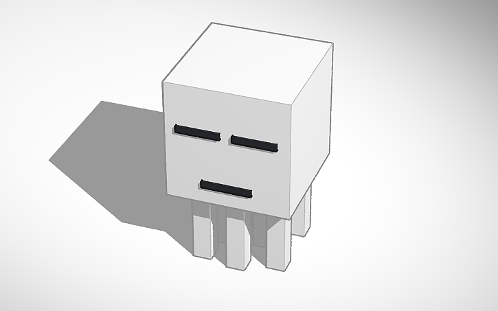 3D design minecraft ghast - Tinkercad