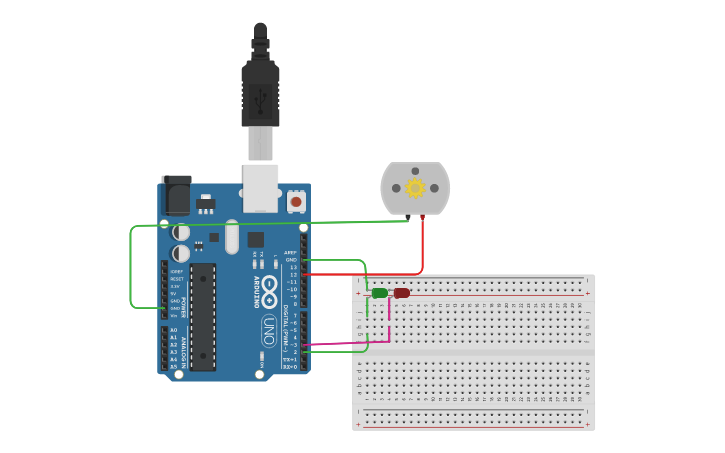 Circuit design Motor | Tinkercad
