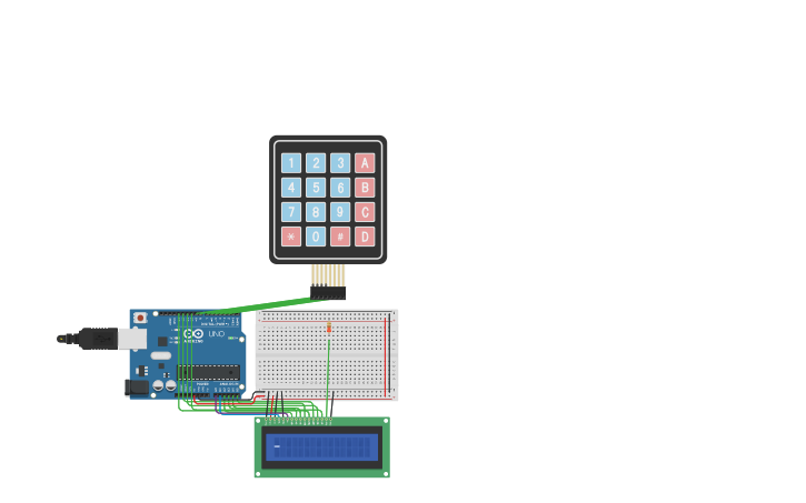 Circuit design Calculadora Arduino Sem bibliotecas - Tinkercad