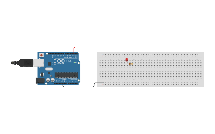 Circuit design LED Intermitente | Tinkercad