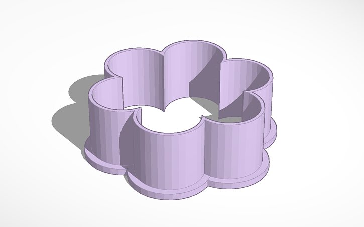 3D design Flower Cookie Cutter - Tinkercad