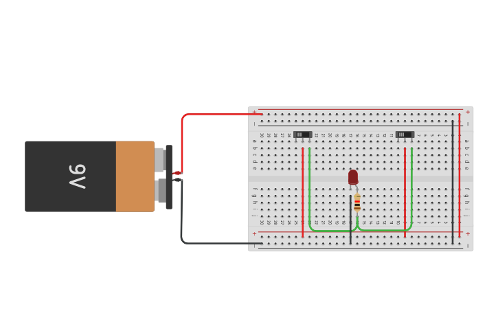 Circuit design TP 2 d) Ejercicio basico - Tinkercad