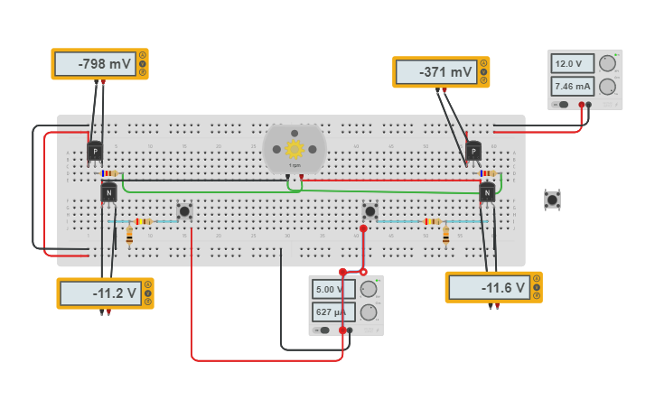 Circuit design Ponte H | Tinkercad