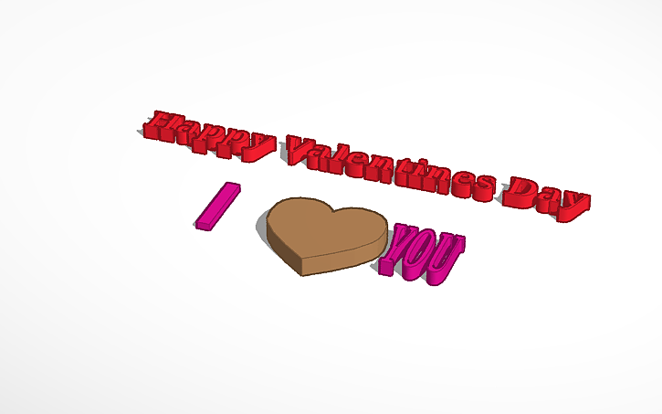 3D design HAPPY VALENTINES DAY | Tinkercad