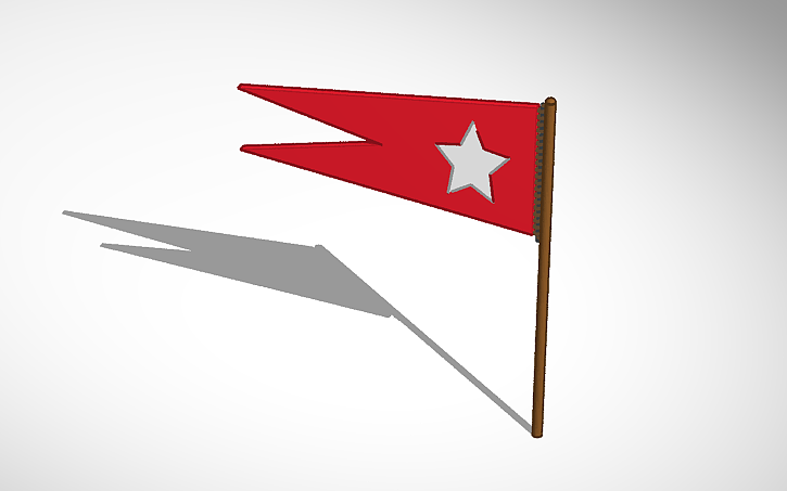 3D design White Star Line flag - Tinkercad