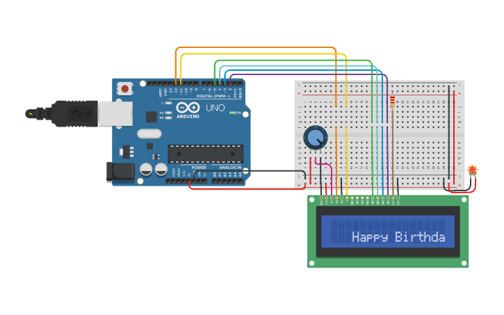 Circuit design Happy Birthday To You DISPLAY (V3) | Tinkercad