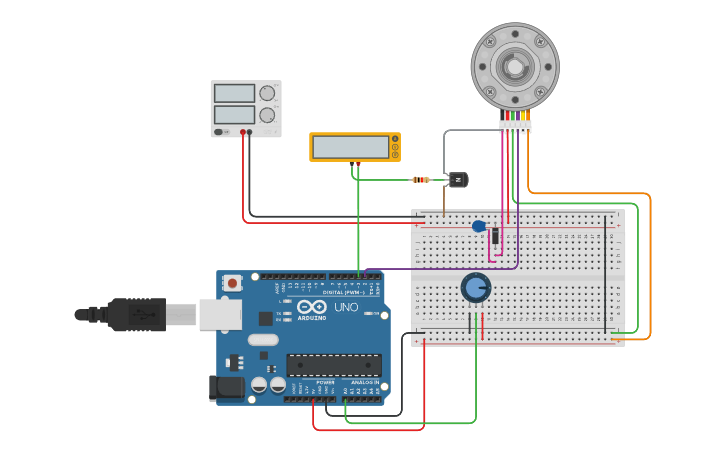 Circuit design motor - Tinkercad