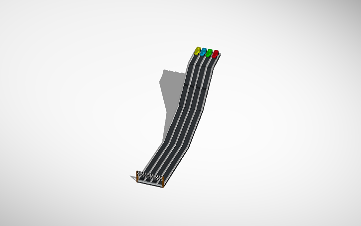 3D design Pinewood derby simulator - Tinkercad