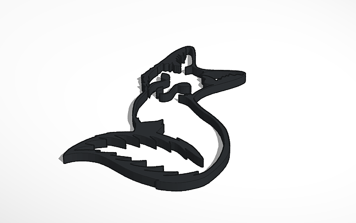 3D design A Fox Outline Scribble | Tinkercad