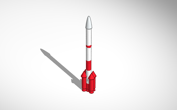 3D design PSLV Rocket Design - Tinkercad