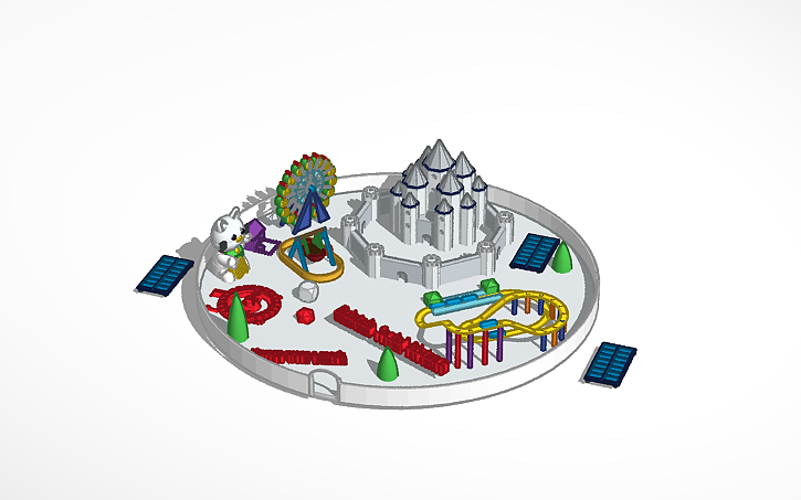 3D design Theme Park 3D Model - Tinkercad