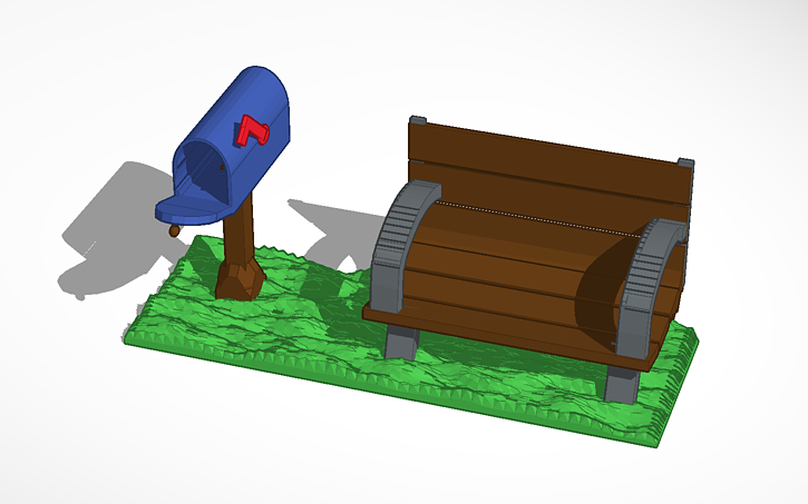 3D design A Little Mail Box - Tinkercad