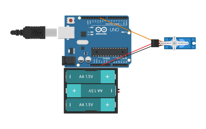 Circuit Design Micro Servo Tinkercad