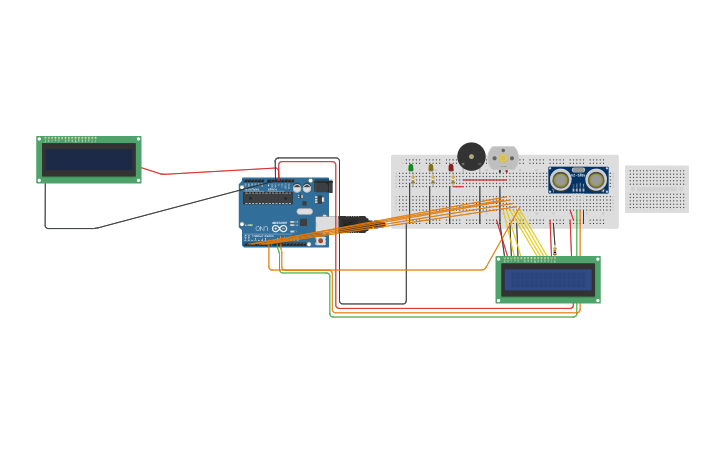 Circuit design Smart Watertank Monitoring System - Tinkercad