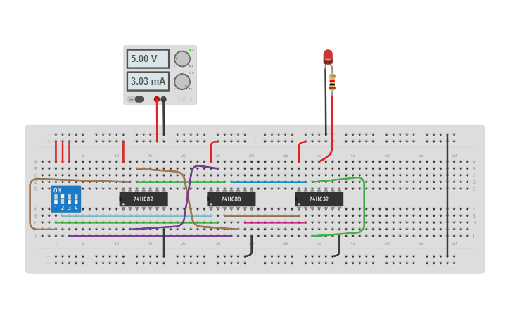 Circuit Design Implementing In Sop Form Tinkercad