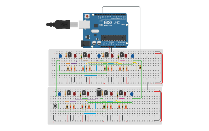Circuit design Blinky 5000 | Tinkercad