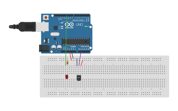 Circuit design TEMP-LM35-V2 - Tinkercad