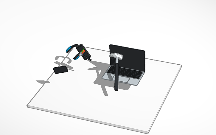 3D design detroying iphone 12 pro and macbok pro - Tinkercad