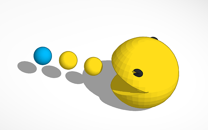 3D design PacMan | Tinkercad