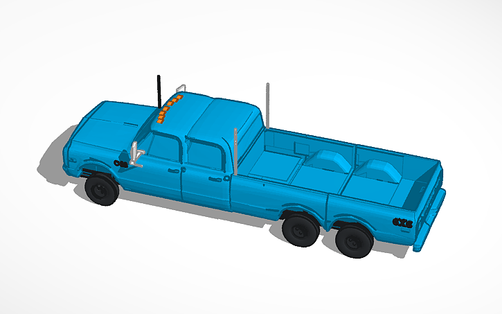 3D design Custom Chevrolet C-20 6x6 truck - Tinkercad