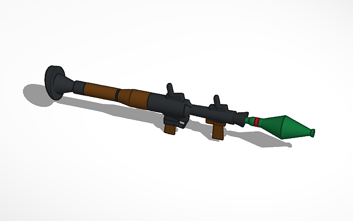 3D design RPG launcher - Tinkercad