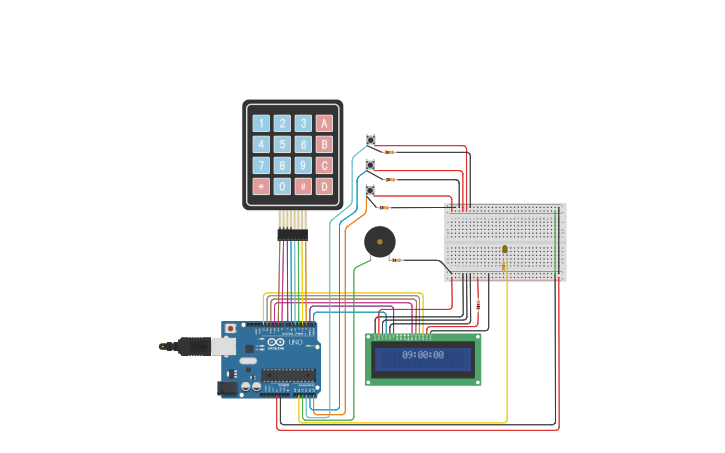 Circuit design Working Microwave - Tinkercad