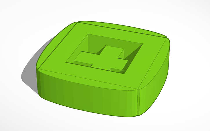 3d Design Square Button Tinkercad