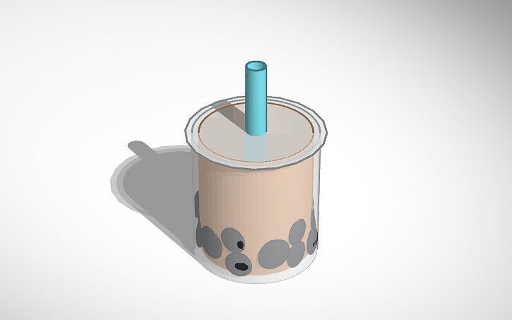 3D design Boba (Milk Tea) - Tinkercad