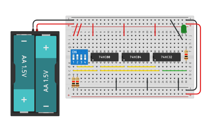 Circuit design Examen ejercicio 1 | Tinkercad