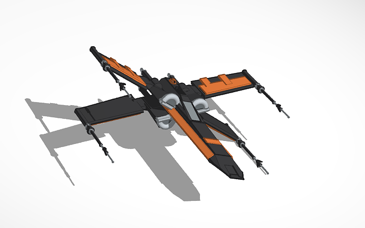 3D design X-Wing - Tinkercad