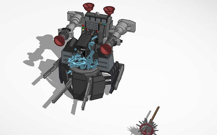 3D design Glitch Plunger CameraMan + Spiked Plunger - Tinkercad