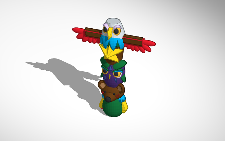 3D design totem - Tinkercad