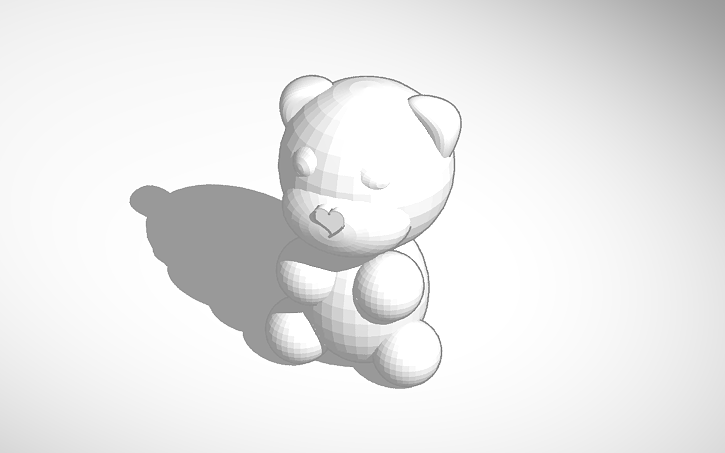 3D design Teddy Bear - Tinkercad